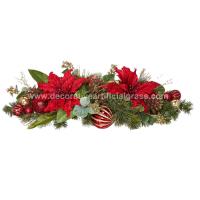 Quality No Fading Berry And Pine Artificial Silk Flowers Christmas Centerpiece for sale