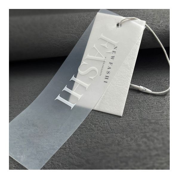 Quality Custom Logo Cotton Swing Tags Clothing Hang Tag White Matte For Debossed Jeans Size for sale
