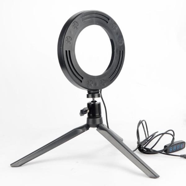 Quality CE Aluminum Alloy 6W Desktop Selfie Ring Light for sale