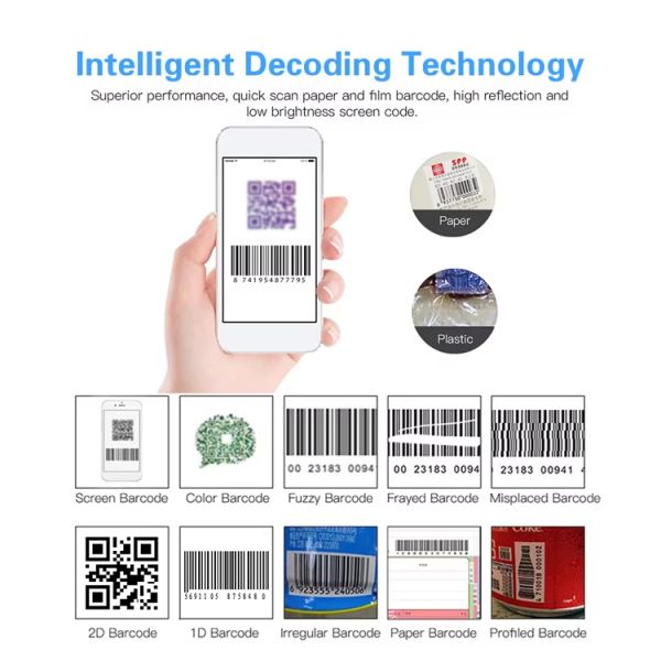 Quality Bluetooth Handheld Barcode Scanner ABS Wireless USB Barcode Scanner for sale
