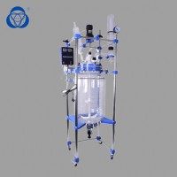 Quality 10L Borosilicate Glass Jacketed Glass Reactor with 220V Motor Power and for sale