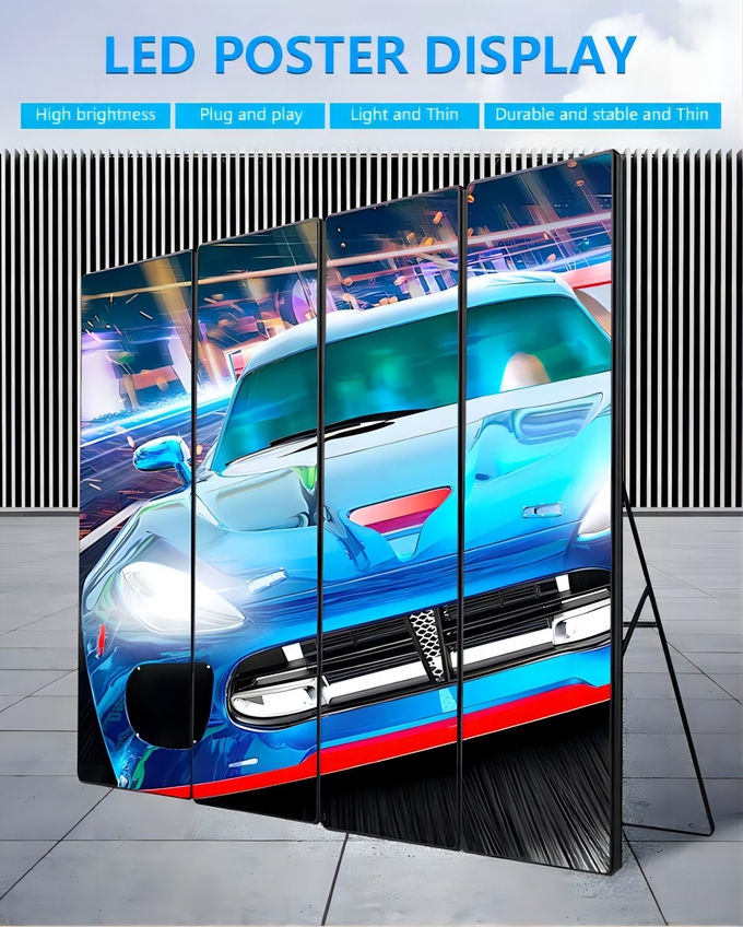 Digital Creative LED Poster Display Screen Standing Movable LED Poster 0