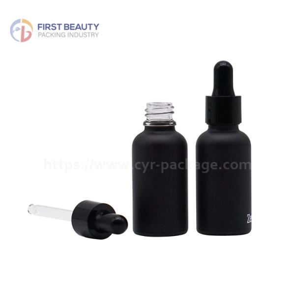 Quality Matte Black Essential Oil Bottle Dropper 100ml Smooth for sale