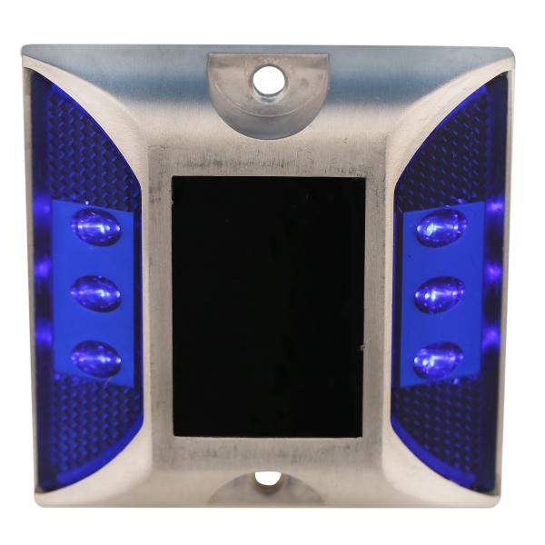 Quality Aluminum Square Flashing 5000mcd IP68 Blue Road Markers OEM for sale