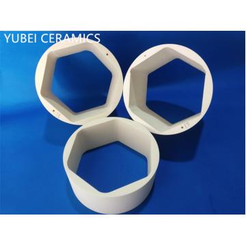 Quality Inner Hexagon High Alumina Ceramic Tube For Mechanical Parts for sale
