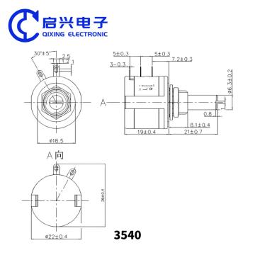Quality 3540 Multi Turn Wirewound Precision Potentiometer 3540S-1-103L 10K Ohm 2w 10 for sale