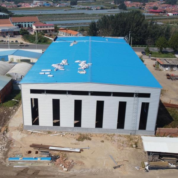 Quality Prefab Steel Workshop Structure with Skillion Roof PU Panels for sale