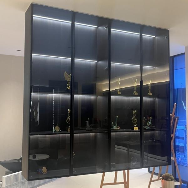 Quality Trophy Glass Showcase Display Hand Cosmetics Store Glass Display Case for sale