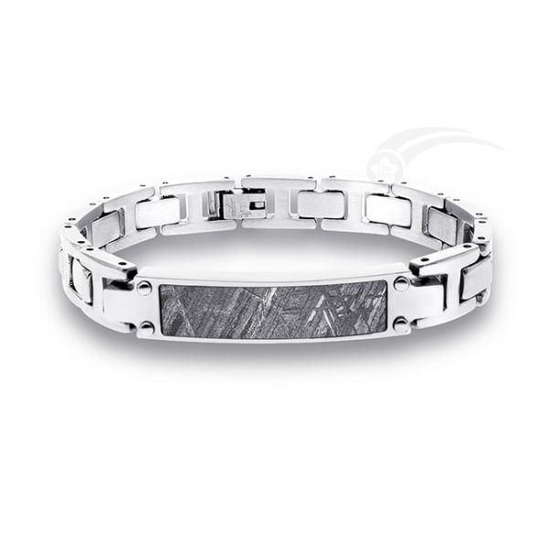 Quality Stylish Mens Meteorite Bracelet 18.5cm Stainless Steel Watch Band for sale