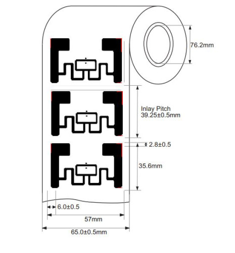 Quality 8 meter Range RFID Inlay Tag for sale