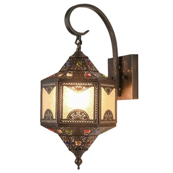 Quality Waterproof Decorative Black Copper Wall Light With 80 Lamp Luminous Flux for sale