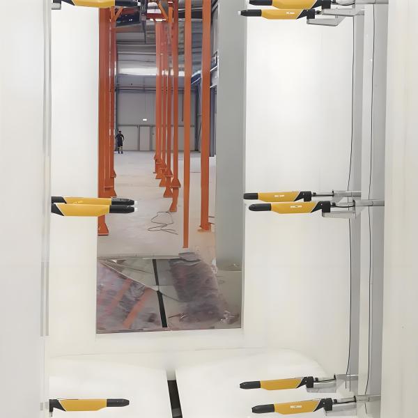 Quality Fast Change Color Powder Coating Booth with Cyclone Recovery System for sale