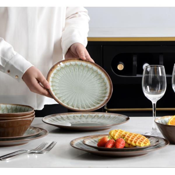Quality Party Plates And Bowls 12pc Melamine Dinnerware Set Iso for sale