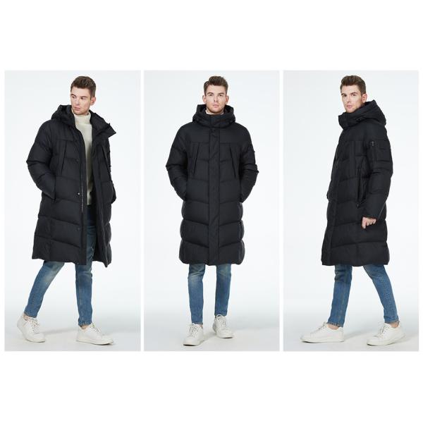 Quality 32.8cm - 36.8cm Cuff Long Men Winter Jacket Long Down Coat With Zipper And for sale