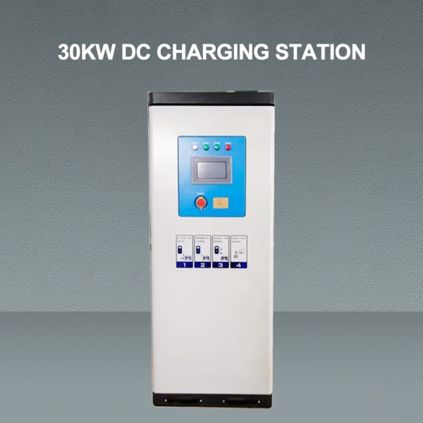 Quality 30KW DC EV Fast Charging Stations OCPP1.6 Ethernet IP54 Double Guns Chademo for sale