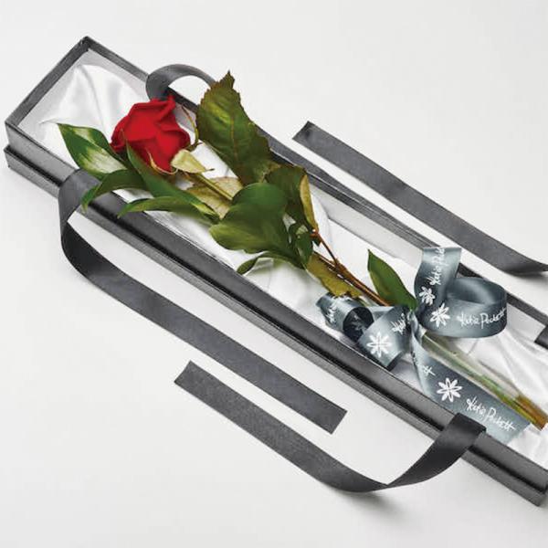 Quality Rectangular  1200g  Glossy Lamination Long Stem Rose Flower Box for sale
