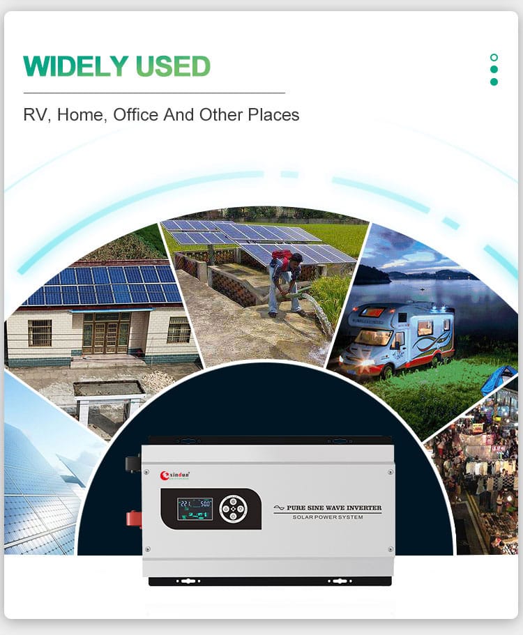widely used of hybrid inverter with solar battery charging system