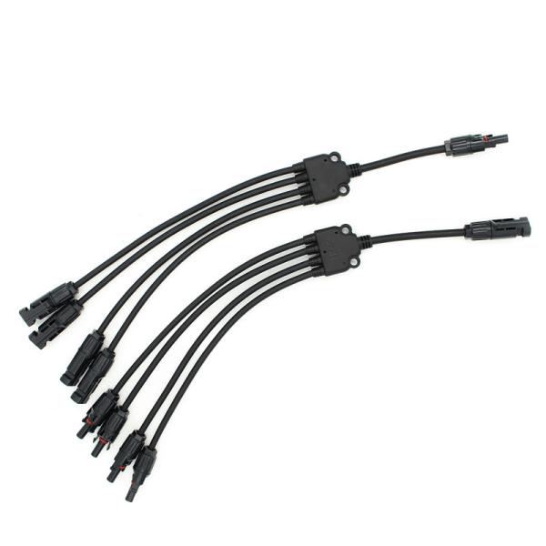 Quality MC4 Solar Photovoltaic Panel Adaptor Cable Connector Y Type Five Way Plug for sale