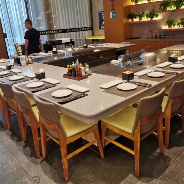 Quality 8-10 Seat Stainless Steel Teppanyaki Grill Table for Restaurants for sale