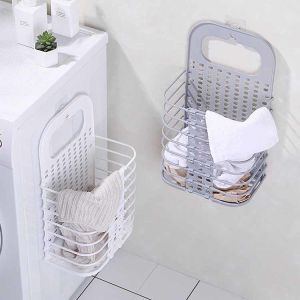 Quality Portable Multifunctional Collapsible Wall Laundry Hamper For Bathroom Save Space for sale