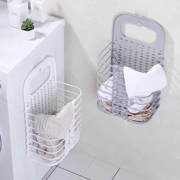 Quality Portable Multifunctional Collapsible Wall Laundry Hamper For Bathroom Save Space for sale