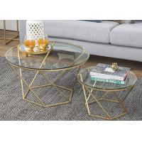 Quality Electroplate Gold Plating Stainless Steel Frame Modern Coffee Table for sale