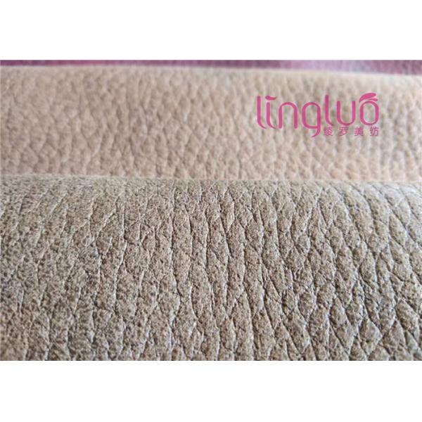 Quality 100% Polyester Suede Upholstery Fabric With Bronzing And Printing Water for sale