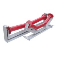 Quality Durable Conveyor Return Roller Set - Red Industrial Belt Support System for sale