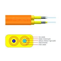 china 2 Core Optical Fiber Cables Flat Fiber Optic Cable Duplex Armored