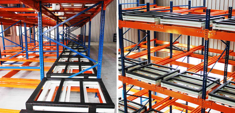 Push Back Pallet Rack High Density Warehouse Storag Rack