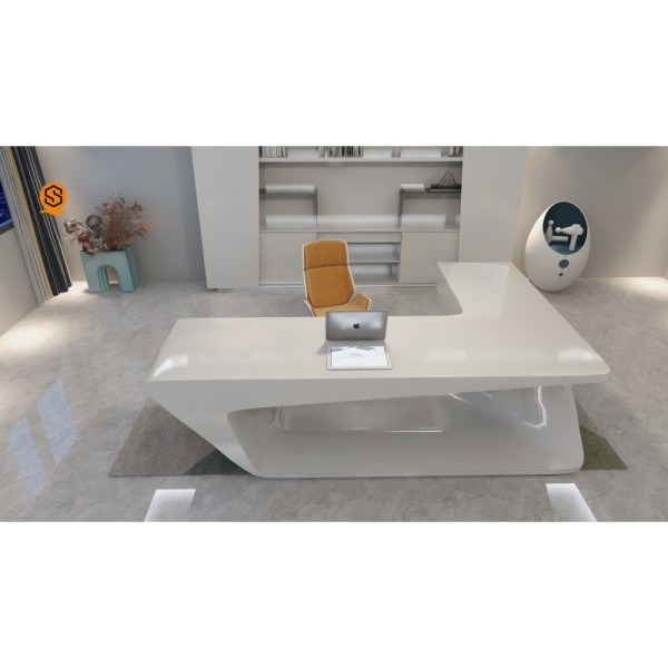 Quality 180cm Length Office Executive Desk MDF Plywood SGS With Side Cabinet for sale