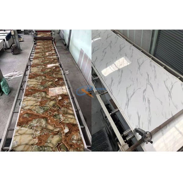 Quality 1220mm UV Coating Artificial PVC Marble Sheet Making Machine for sale