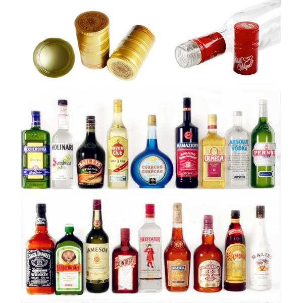 Quality Twist Lock Aluminum Wine Bottle Caps 28mm Aluminium Screw Cap Non Refillable for sale
