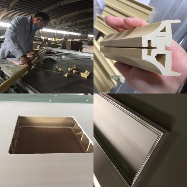 Quality Customized WPC Glass Door PVC Laminted Surface Finishing For Bathroom for sale
