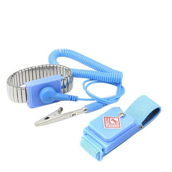 Quality ESD Anti Static Wrist Strap Band Wrist Guard 10mm Snap PU 2.5mm PU Cord for sale