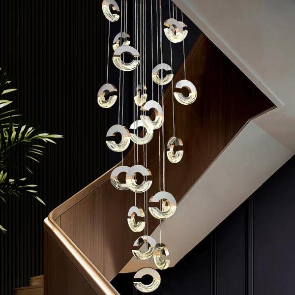 Quality Modern Loft Chandelier Design C-type Acrylic Chandelier For Minimalist Ceiling for sale