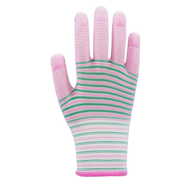 Quality NBW-PT303 13 Gauge Zebra Pattern PU Palm Coated Gloves for sale