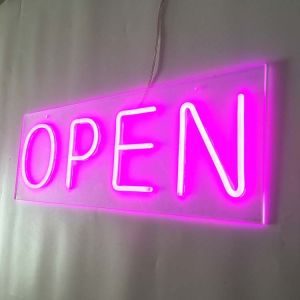 Quality Brand Names Pink Bar Open Neon Sign 50000-80000 Hours Lifetime for sale