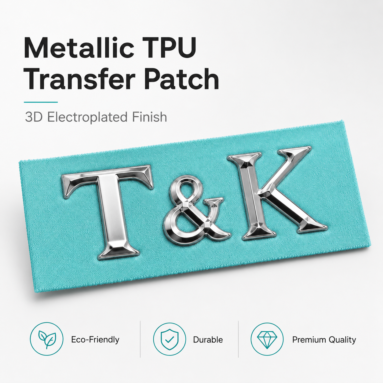 Quality Custom TPU Heat Transfer Label 3D Transfer Patches Waterproof Metal Badges Suitable for Clothes Bags Shoes Durable Easy to Apply for sale