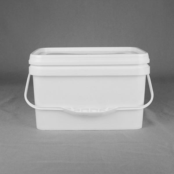 Quality 10L Plastic Cake Packaging Bucket with Rectangular Format for sale