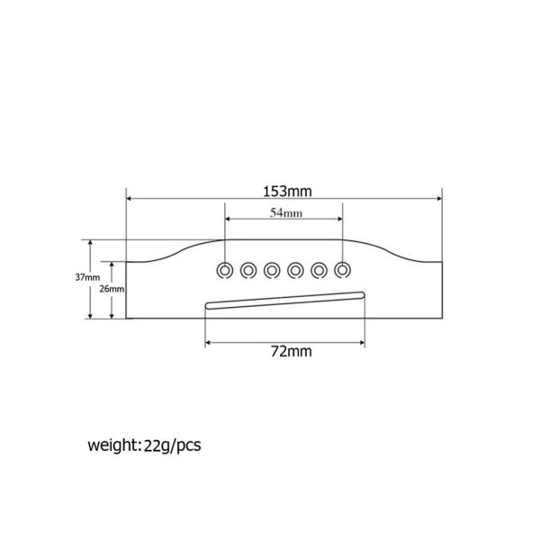 Quality Stable Base 6 String Acoustic Guitar Bridge Plate Replacement Fashionable for sale