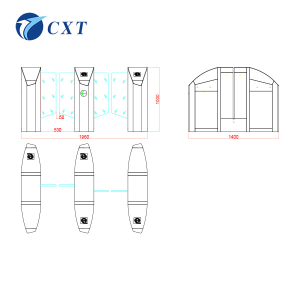 Quality Fully Automatic Standard Turnstile Door Access Control Optical Swing Turnstile for sale
