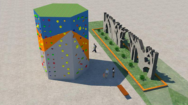 Quality Adjustable Plastic Playground Rock Wall 12m Height Eco Friendly for sale