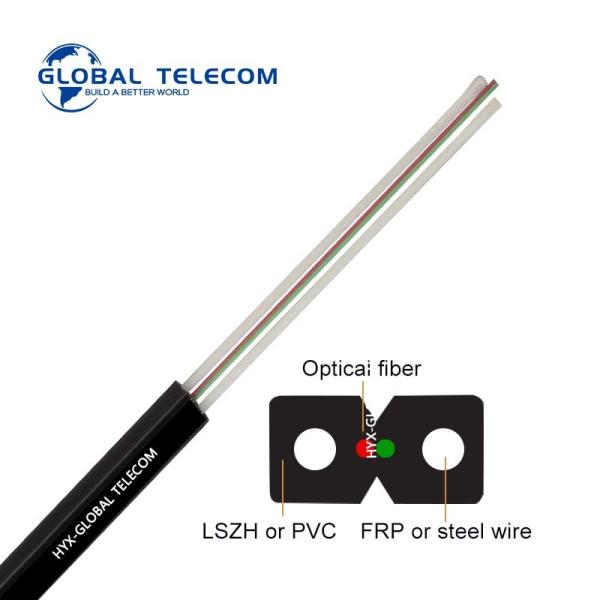 Quality GJYXFCH Flat Drop Fiber Cable FRP / Steel Wire 1 Core 2 Core for sale