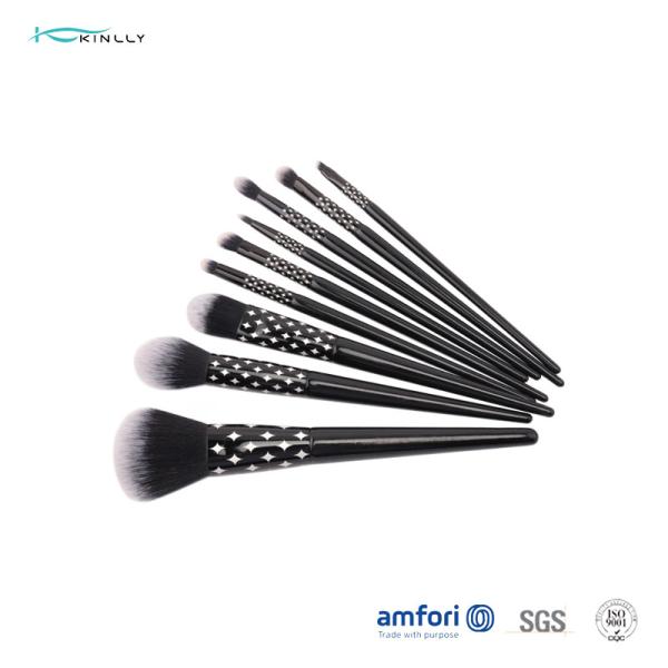 Quality 9pieces Wooden Handle Nylon Hair Cosmetics Makeup Brush Set for sale