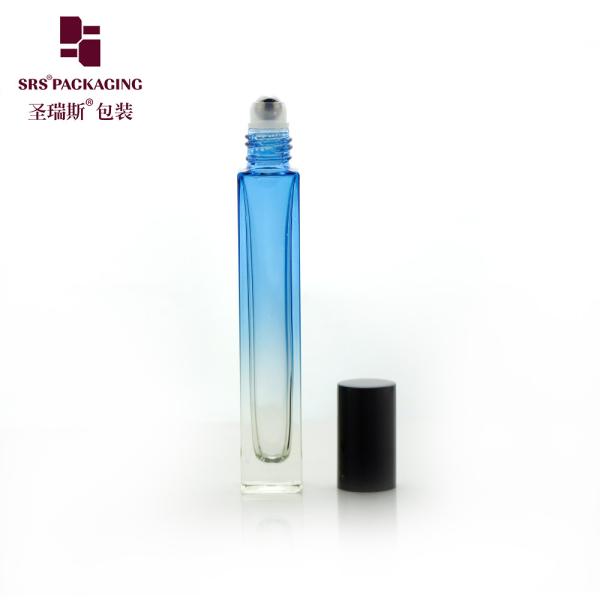 Quality GB2-10ml Square Glass Ball Roll On Bottle for sale