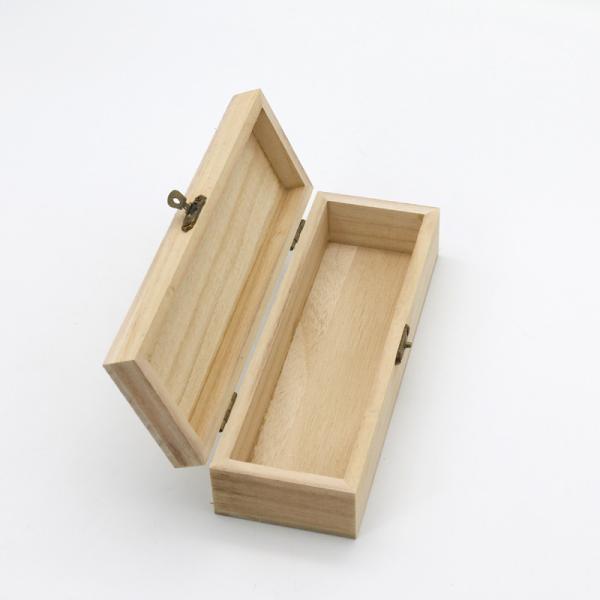 Quality 13in Single Solid Wine Bottle Box Gifts Wooden Wine Boxes with Hinged Lid for sale
