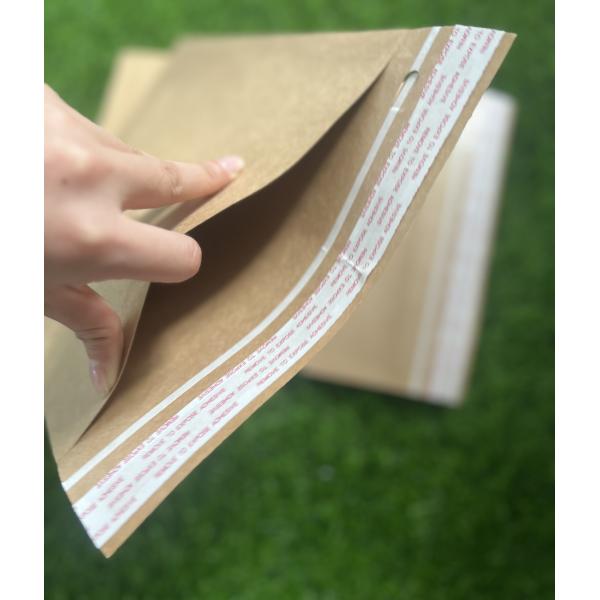 Quality Custom Logo Kraft Paper Envelop Mail Bag Recyclable Brown Kraft Paper Mail Bag for sale