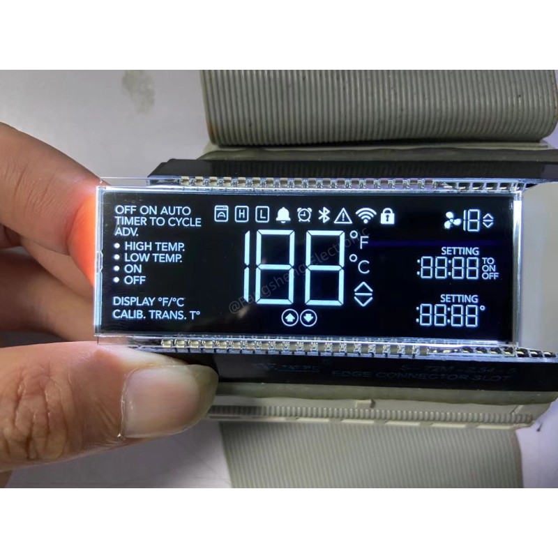 Custom Vertical Alignment VA LCD Module with PIN connector for thermostat applications