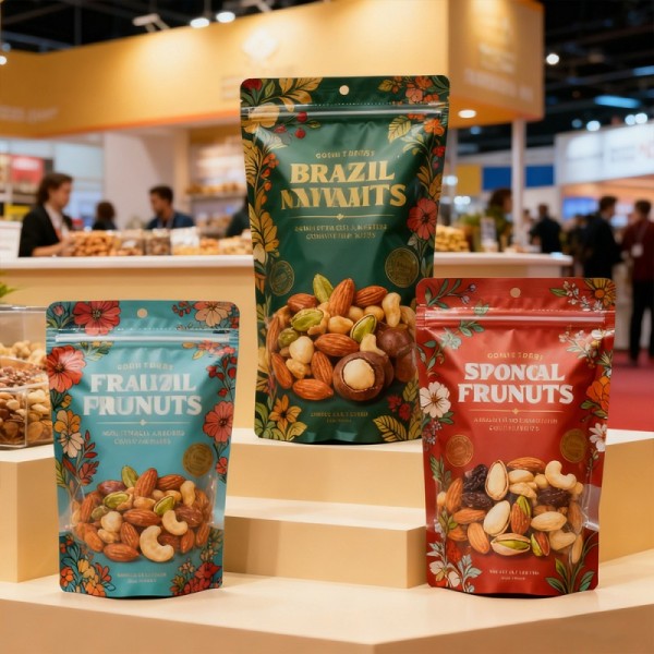 Quality PET AL PE Laminated Matte Standup Ziplock Reseal Bag Support Embossing Print Food Grade Packaging Plasticbag Candy Nuts Flavor for sale